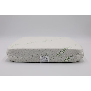 ORGANIC TEXTILES 2" Organic Latex Seat Cushion with Removable Cover, 18"x16", Medium, GOLS Certified, Cushion for Tailbone Pain, Desk Chair Car Seat Cushion