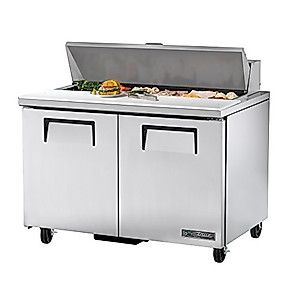 True TSSU-48-12-HC Commercial Cold Food Prep Table with Hydrocarbon Refrigerant, 36.75" Height, 30.125" Width, 48.375" Length
