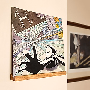 KAIU Vinyl Record Shelf Wall Mount | Easy Installation | Beautiful and Premium Material made from Solid Oak | Slim and Elegant Design for your Home | Easily Swap out Records | Natural