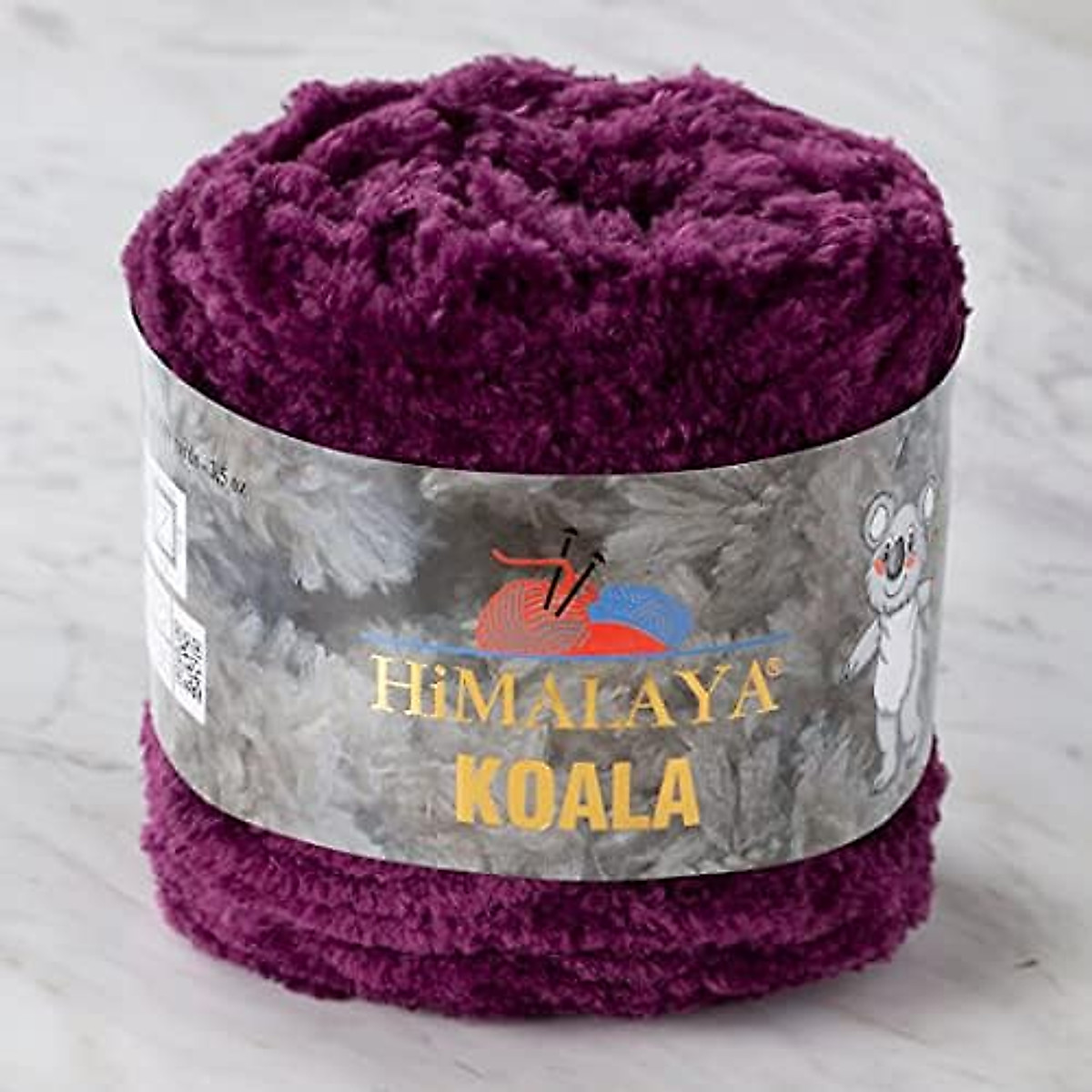 3 Ball/Skein Himalaya Koala Chenille Yarn, 100g/3.5 oz, 100 m/109 yards, 100% Micro Polyester Bulky Chunky Yarn, Baby Yarn, for Amigurumi, Baby Blankets, and Home Decor, 75704