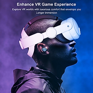 Saqico Head Strap for Meta Oculus Quest 3S/ Quest 3, Pressure-Free Elite Strap Accessories Replacement, Adjustable Headband Soft Cushion VR Headset Enhanced Comfort & Balanced Fit for Longer Immersion