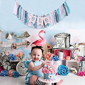 Alice in Wonderland One High Chair Banner Alice Wonderland First Birthday High Chair Banner Girl,onederland 1st Birthday Girl One High Chair Banner.alice in Wonderland Tea Party First Birthday