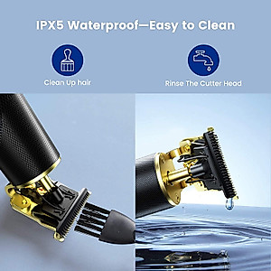 Frascio Professional Hair Clippers Zero Gapped Cordless Hair Trimmer Professional Haircut & Grooming Kit for Men USB Rechargeable Trimmer Barbers Clippers for Men Women Kids