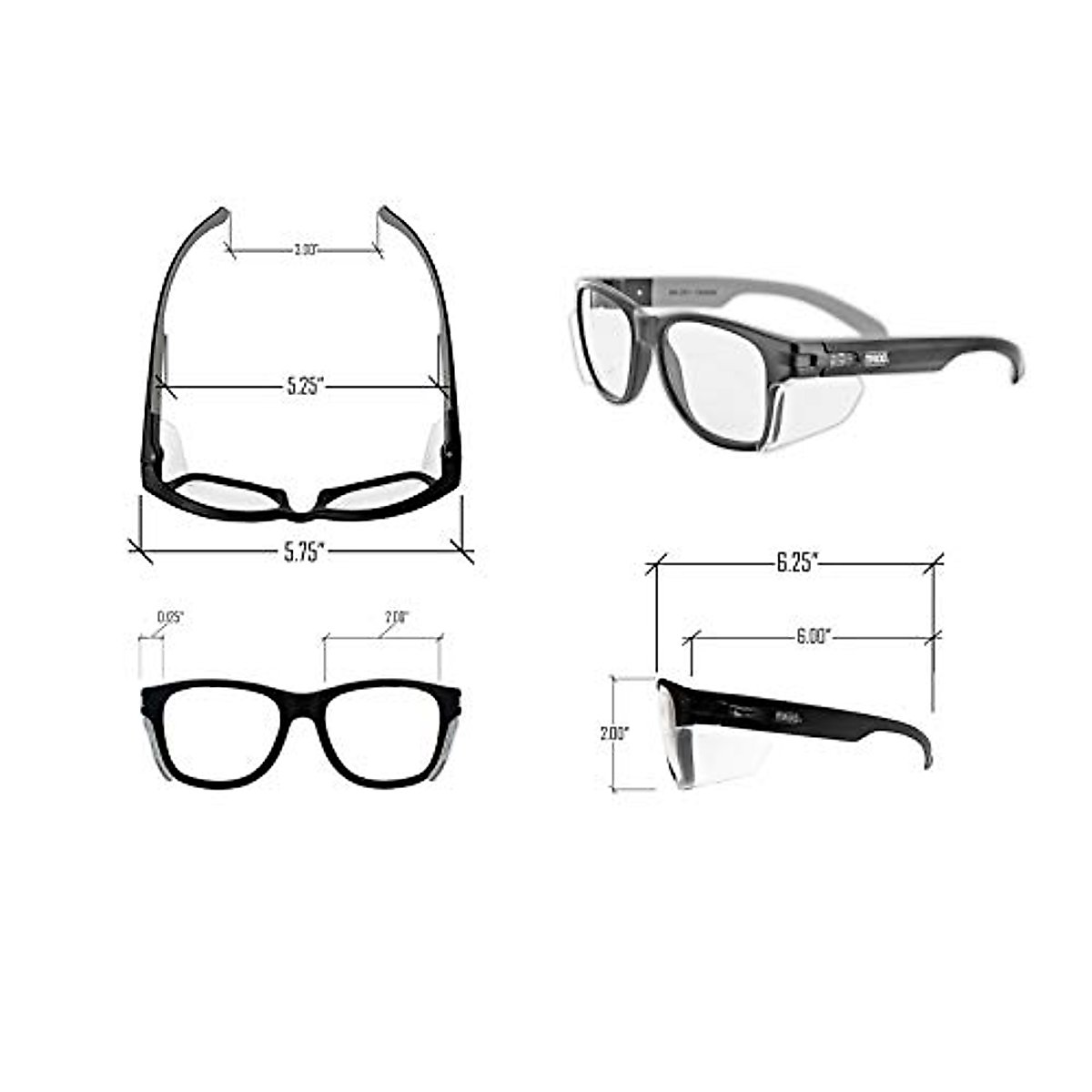 MAGID ANSI Z87+ Performance Anti-Fog Safety Glasses with Side Shields, Scratch-Resistant, Comfortable & Stylish, Cloth Case Included, Clear Lens, Y50 Iconic Design, Y50BKAFC (1 Pair)