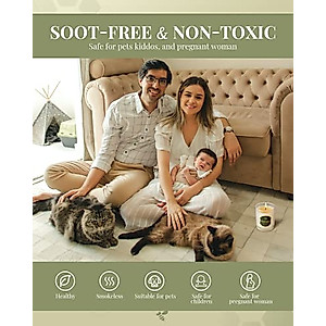 Veda Tinda Scent Vanilla Scented Candles Gift for Women, Beeswax Candles for Home Scented, Strong Scented Candle Keep Your Home Smell Heavenly, 7.4oz Over 55 Hours