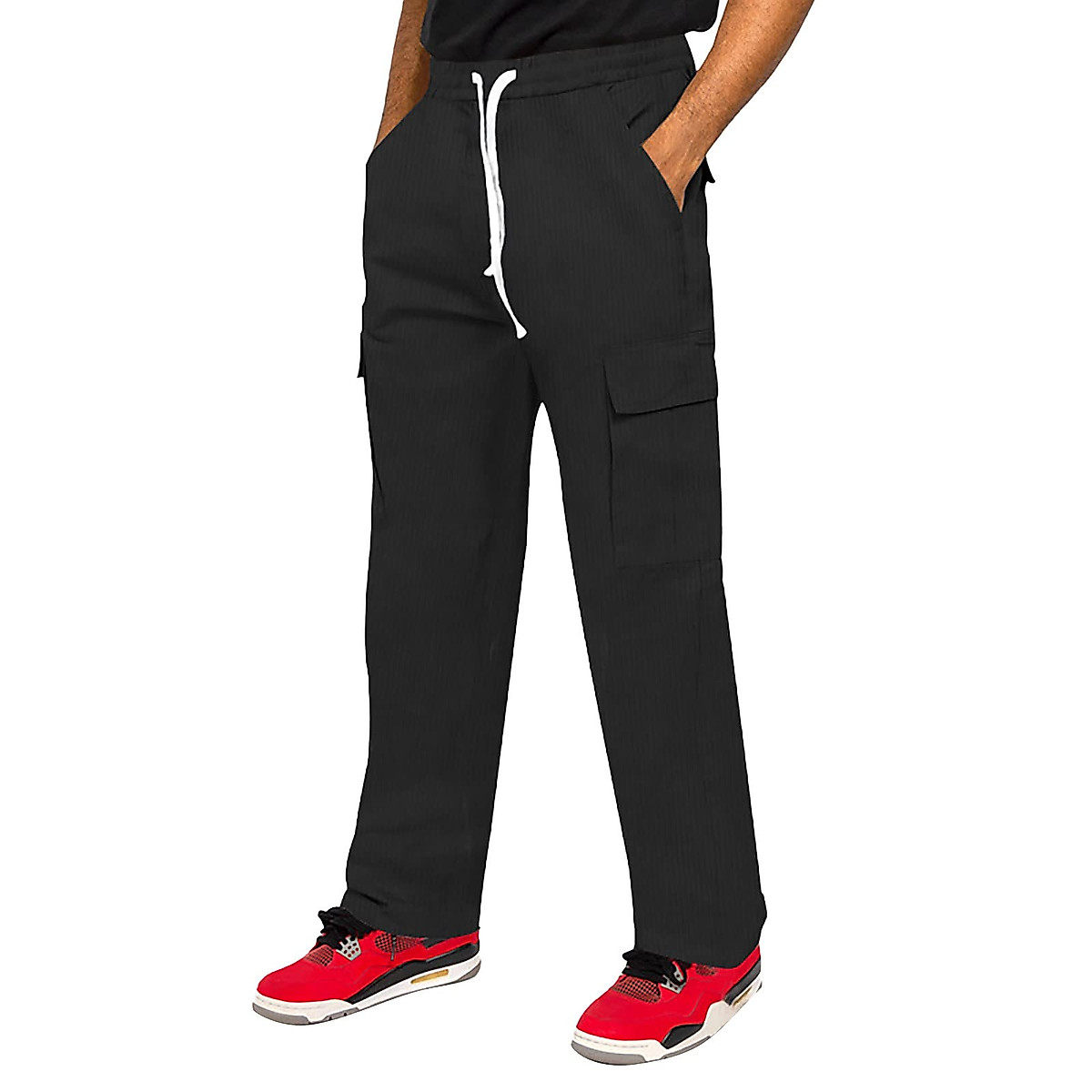 Cheap Tailored Dress Pants Mens Trousers With Elasticated Waist Boyfriend Boyfriend Gifts Corduroy Baggy Pants Mens Non Jogger Sweatpants Mens Pants Tactical Twill Joggers Mens Gray Swearpants