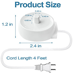 Replacement Electric Toothbrush Charger Fit for Oral B, Inductive Charger Base Compatible with Braun Electric Toothbrush, Portable Environmental ABS Fit for Oral B Electric Toothbrush