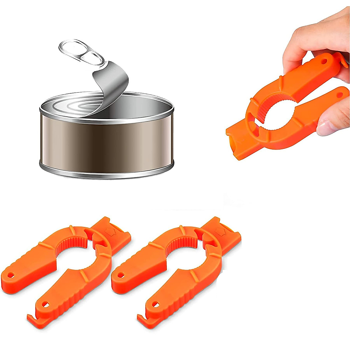 2 Pcs 3in1 Jar Bottle Opener, Can Opener,Jar Opener,Plastic Water Bottle,Twist-Off for Bottle Gripper,Weak Hands,Childern Seniors,Elderly,Arthritis Sufferers Lid Seal Remover