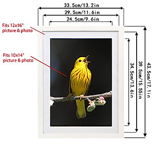 WKDP 12x16inch Diamond Painting Picture Frame 30x40cm Diamond Art frames ,Display Pictures 10x14 inch With Mat or 12x16 Without Mat, Wall Hanging Decoration Poster Frame Photo Frame Cross Stitch