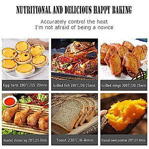 12L Oven, Mini Multi Function Oven Explosion-Proof Glass Door Baking Cake Toast Electric Oven, Table Top Oven