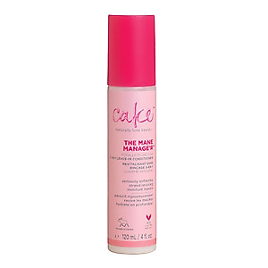 Cake Beauty Leave in Conditioner, The Mane Manager – Moisturizing & Softening – With Coconut Oil, Biotin, Soy & Rice Proteins – For Dry/Normal Hair Types – 4 Fl Oz / 120 mL