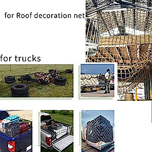 Climbing Net for Kids,Playground Climbing Cargo Safety Net,10mm Rope-20cm Mesh Rope Ladder Net, for Garden Climbing Frame,Backyard,Ceiling Decoration,Can Bearing Weight from 400kg(Size:1m*2m)
