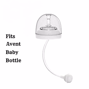 ChengFu Baby Bottle Lid, Baby Bottle Straw Lid, Baby Bottle Straw Cup Compatible with Philips Avent Baby Bottle, Food-Grade Silicone Material, BPA-Free, Spill-Proof