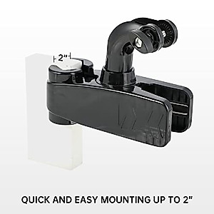 HealSmart 6 inch Clip Fan, Portable Grow Tent Fan, 2-speeds 90° Oscillating Small Clamp Fan with 15W 53" Plug Cord for Stroller Bed, Table, Desk, Bunk, Dorm (Black)