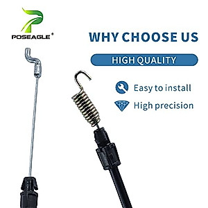 POSEAGLE 946-0910A Clutch Cable Compatible with MTD 946-0910A, MTD 746-0910a, MTD 746-0910, MTD 746 0910a, Oregon 46-005