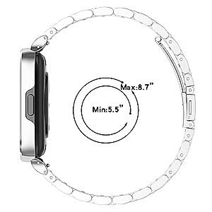 Metal Band Intended for Xiaomi Redmi Watch 3 Active/ Redmi Watch 3 Lite Watch Band for Women Men Metal Stainless Steel Band Replacement Strap Bracelet for Xiaomi Redmi Watch 3 Active Smartwatch (gold)