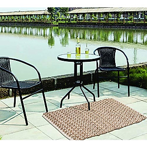 THE BEER VALLEY Jute Cotton Diamond Rug 2x3' Hand Woven Reversible Classic White Natural Rug,Kitchen Rugs, Farmhouse Rugs, Rugs for Living & Bedroom,Woven Rugs