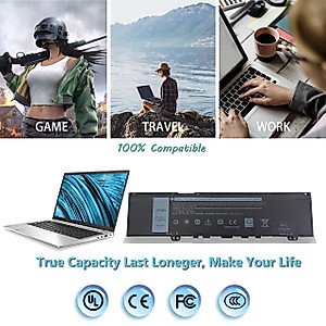 Bovekeey F62G0 P83G Battery 11.4V 38Wh for Dell Inspiron 13 7370 7380 7386 7373 5370 7000 2-in-1 P87G, Vostro 13-5370-D1505G D1525S D1605S, RPJC3 39DY5 F62GO 039DY5 0RPJC3