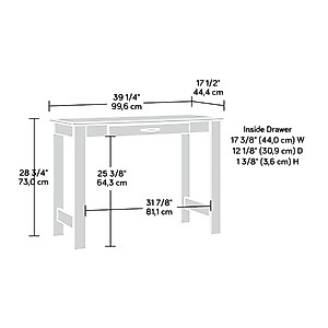 Sauder Beginnings Writing Table, Cinnamon Cherry finish