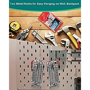 VICRING Small Wrench Set 20 Pcs Mini Wrench Set Metric SAE Ignition Wrench Set Open and Box End Wrench Set Combination Wrench Sets with Storage Pouches and Key Chains, 4mm-11mm & 5/32"-7/16" (Silver)