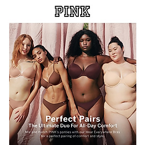 Victoria's Secret PINK Raw Cut No Show Thong Panty Pack, Thong Panties, Underwear for Women, Halloween (S)