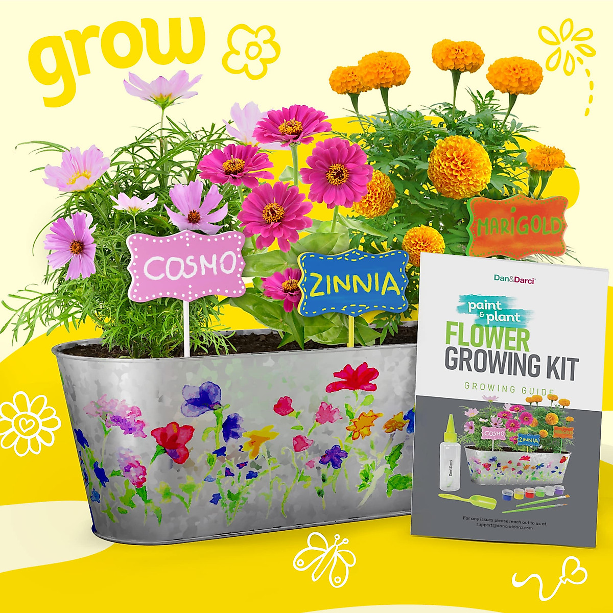 Paint & Plant Flower Growing Kit for Kids - Best Birthday Crafts Gifts for Girls & Boys Age 5 6 7 8-12 Year Old Girl Gift Ideas - Fun Children Gardening Kits, Art Projects Toys for Ages 5-12 Years