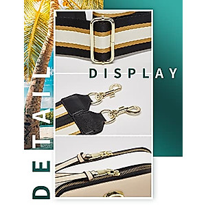 Iswohjzzz Designer Crossbody Bag Purse Women Snapshot Mini Leather Crossbody Bag Wide Strap Shoulder Handbag Camera Clutch Khaki