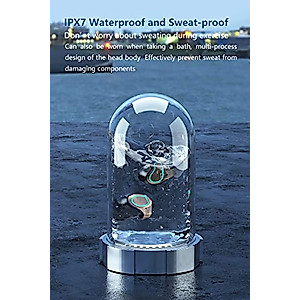 Wireless Earbuds, Bluetooth 5.1 Headphones 180 Hours Playtime Earphones with Microphone, in Ear Headset IPX7 Waterproof Earbuds Noise Cancelling, LCD Display for Sports/Working