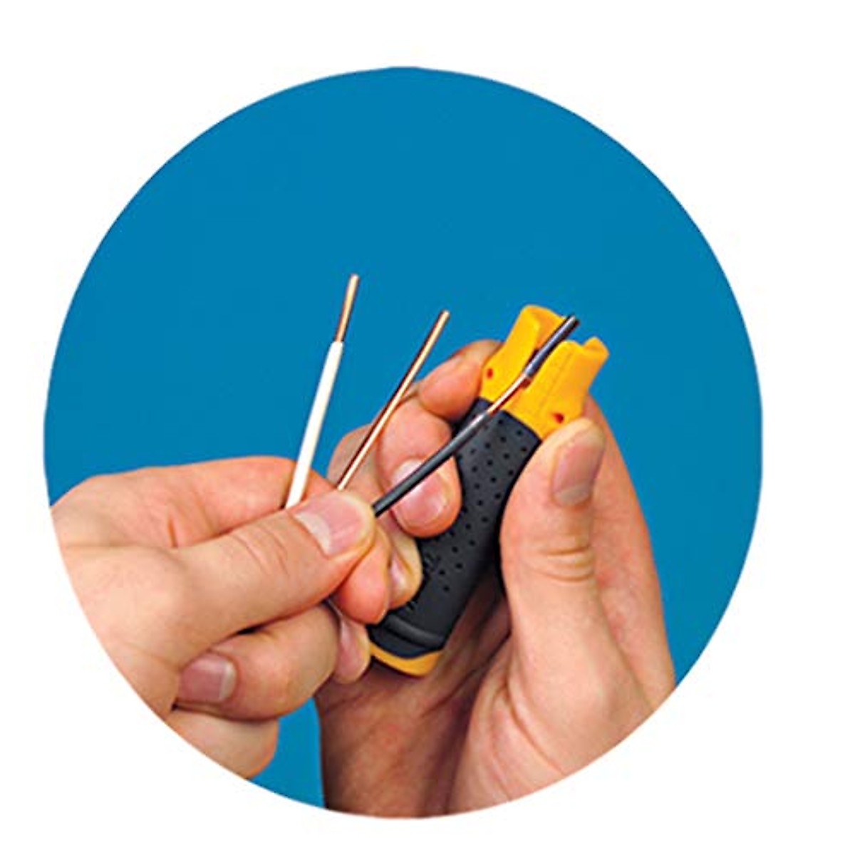 IDEAL Electrical 45-025 Lil’ Ripper Stripper – Wire Stripper w/ Slitting Blade, V-Notch, Flat Blade Clip