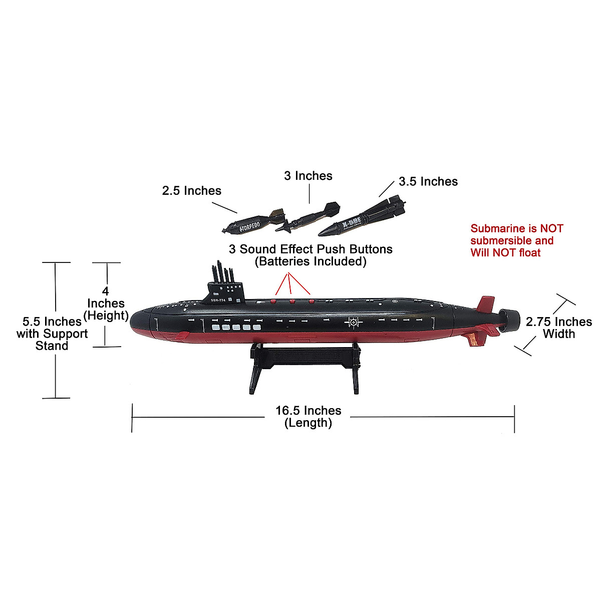Toy Aircraft Carrier Submarine Destroyer Ship Combo with Military Vehicles and Fighter Jets