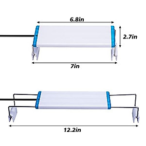 Oltraman LED Aquarium Light Full Spectrum Fish Tank Lights 7" 8" 10" 12" 8W Multi-Color Freshwater Saltwater Plant Lamp White Blue Red LEDs