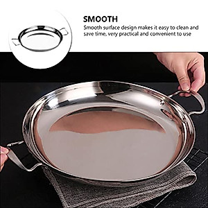 Luxshiny Crab Pots for Cooking Everyday Pan with Handles Stainless Steel Pot Korean Ramen Pot Stir Fry Pan Stewpot Skillet Saute Pan Induction Cooking Pot Casserole Pots 26cm
