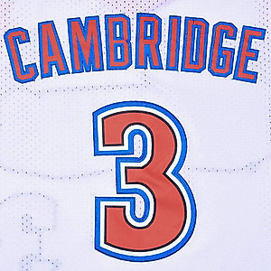 TUEIKGU Calvin Cambridge #3 LA Knights Basketball Jersey for Men (White, Small)