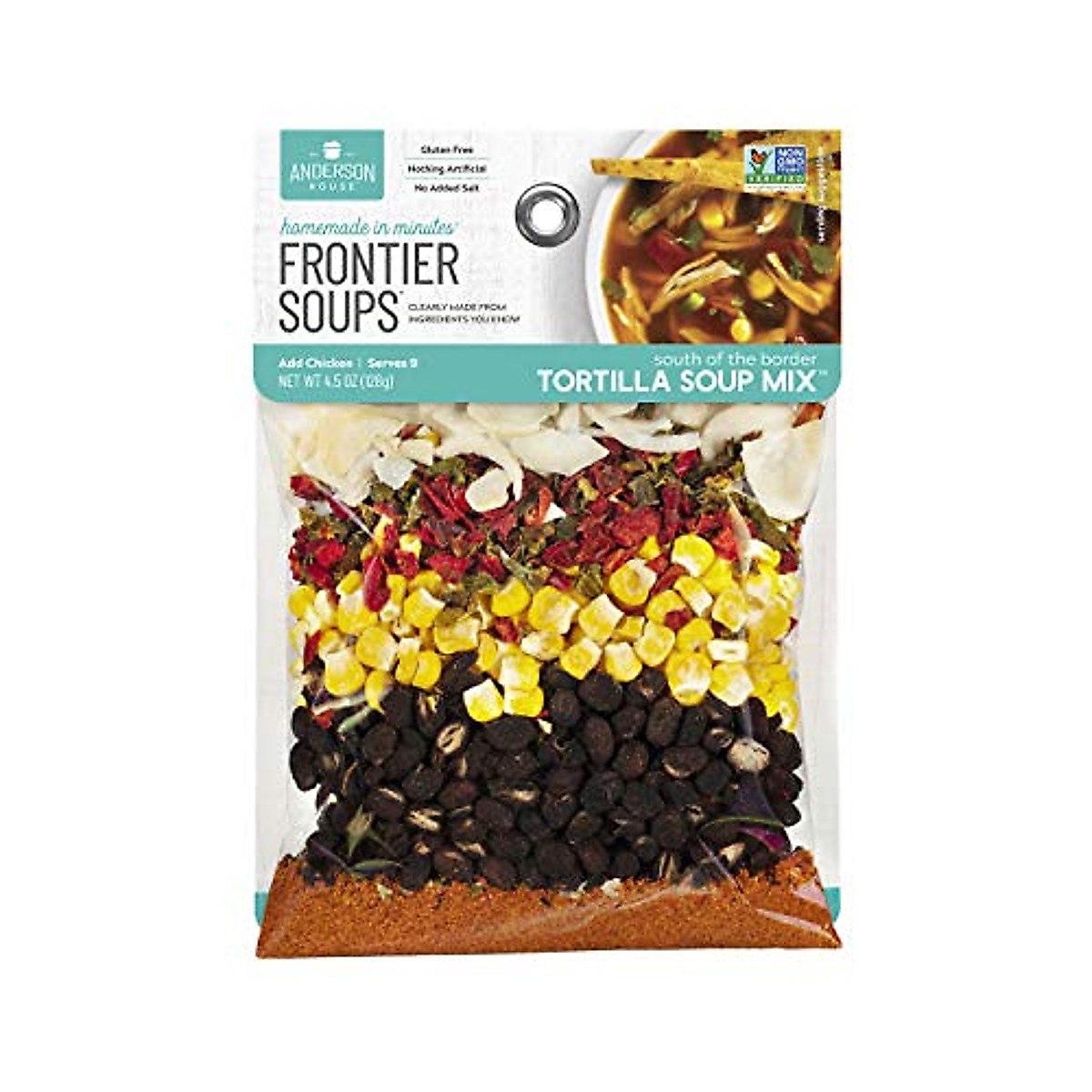 Frontier Soups Homemade In Minutes Soup Mix, South of The Border Tortilla, 4.5 oz