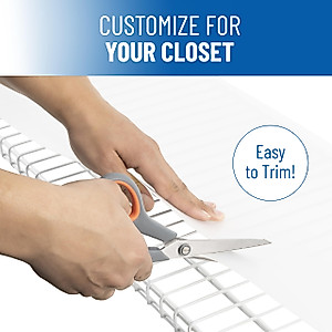 Closet Shelf Liner, Wire Shelf Liners for Closets and Pantry (Set of 4) 12 x 48 inch - Plastic Closet Liners - Made in USA