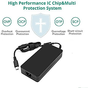 280W 20V 14A USB Tip Laptop Charger Compatible with GE66 Dragonshield 10SFS MSI GE66 GE76 Raider MSI GP76 GP66 Leopard ADP-280BB B A18-280P1A Power Supply Adapter Cord