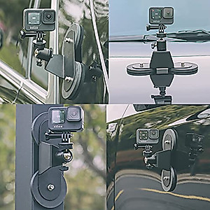 PellKing Magnet Camera Mount for GoPro,Heavy-Duty Metal Car Powerful Magnetic Camera Mount with 360 Degree Rotation Ball Head for Car Body,Compatible with GoPro Hero 9 Black 8/7/6/5,Etc