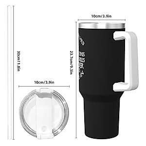 YVNUM 40 oz Tumblers with White Handle,If It Involves True Crime Stainless Steel Thermos Travel Coffee Mug for Water, Iced Tea or Coffee,with Lid Straw Leakproof