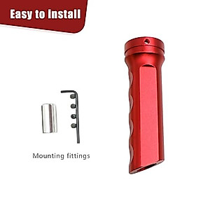 gunhunt Pack-1 Car Aluminum Alloy HandBrake Cover, Handle Protector, Hand Brake Lever Decoration, Handbrake Handle Modification Set, Universal for Most Cars, Trucks and Vans (Red)