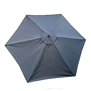 BELLRINO Replacement * GRAY * Umbrella Canopy for 9 ft 6 Ribs (Canopy Only) (GRAY-96)