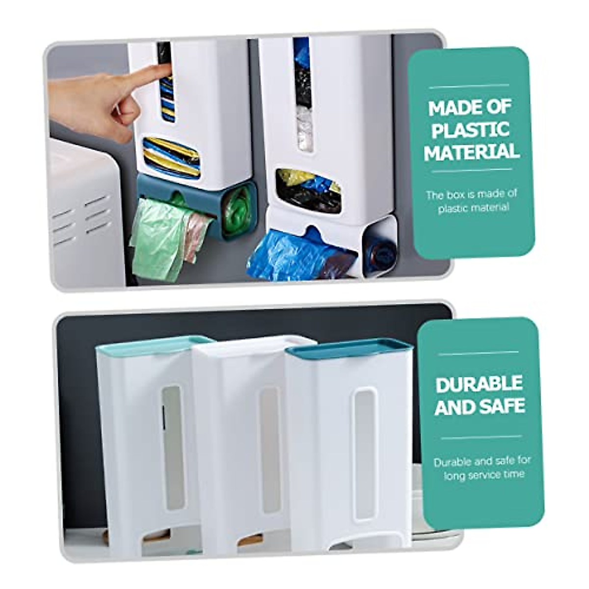 Cabilock 5pcs bag storage box kitchen Garbage Bags Organizer storage bag holder plastic bag saver dispenser plastic organizers bag dispenser Kitchen Dispenser for bag extractive waste bag