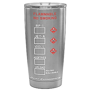 Pilot Expressions AV8R Taxiway Sign Stainless Steel Insulated Tumbler