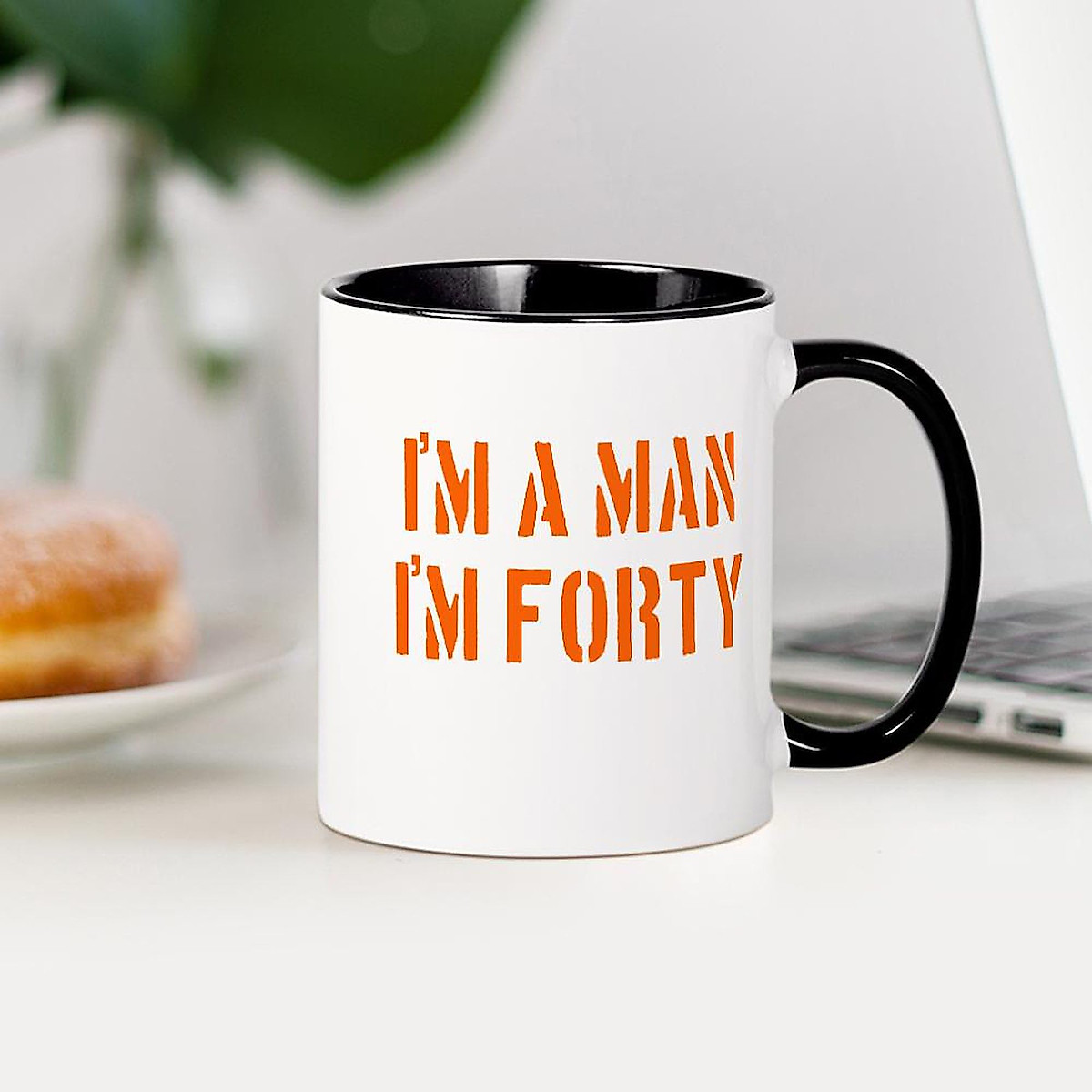 CafePress I'm A Man I'm 40 Mug Ceramic Coffee Mug, Tea Cup 11 oz