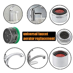 JQK Faucet Aerator, 1.5 GPM Flow Retrictor Insert Faucet Aerators Replacement Parts Bathroom 5 Pack, FAN15-P5