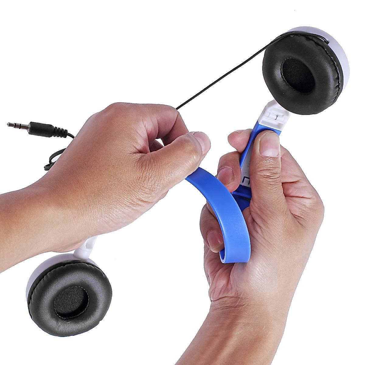 Keewonda Wholesale Bulk Headphones Classroom Earbuds (KW-X25) 25 Pack Kids Headphones in Bulk Foldable Headsets for School,Computer Lab, Library,Hospital, Museums, Testing Centers, Hotels