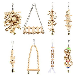 PATKAW Teething Toys Teething Toys Teething Toys Teething Toys 16 Pcs Bird Chewing Parrot Chewing Toys Parrot Toys Parrot Swing Toys Toys Parrot Cage Teething Toy Pet Toys Pet Toys Pet Toys