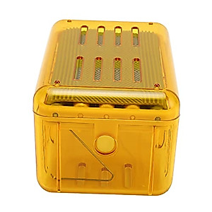 BORDSTRACT Soap Bubble Box, PP Hollow Elastic Design Soap Foaming Holder with Cover, Portable Soap Cleaning Storage Soap Dispenser for Home Travel Hiking Bathroom