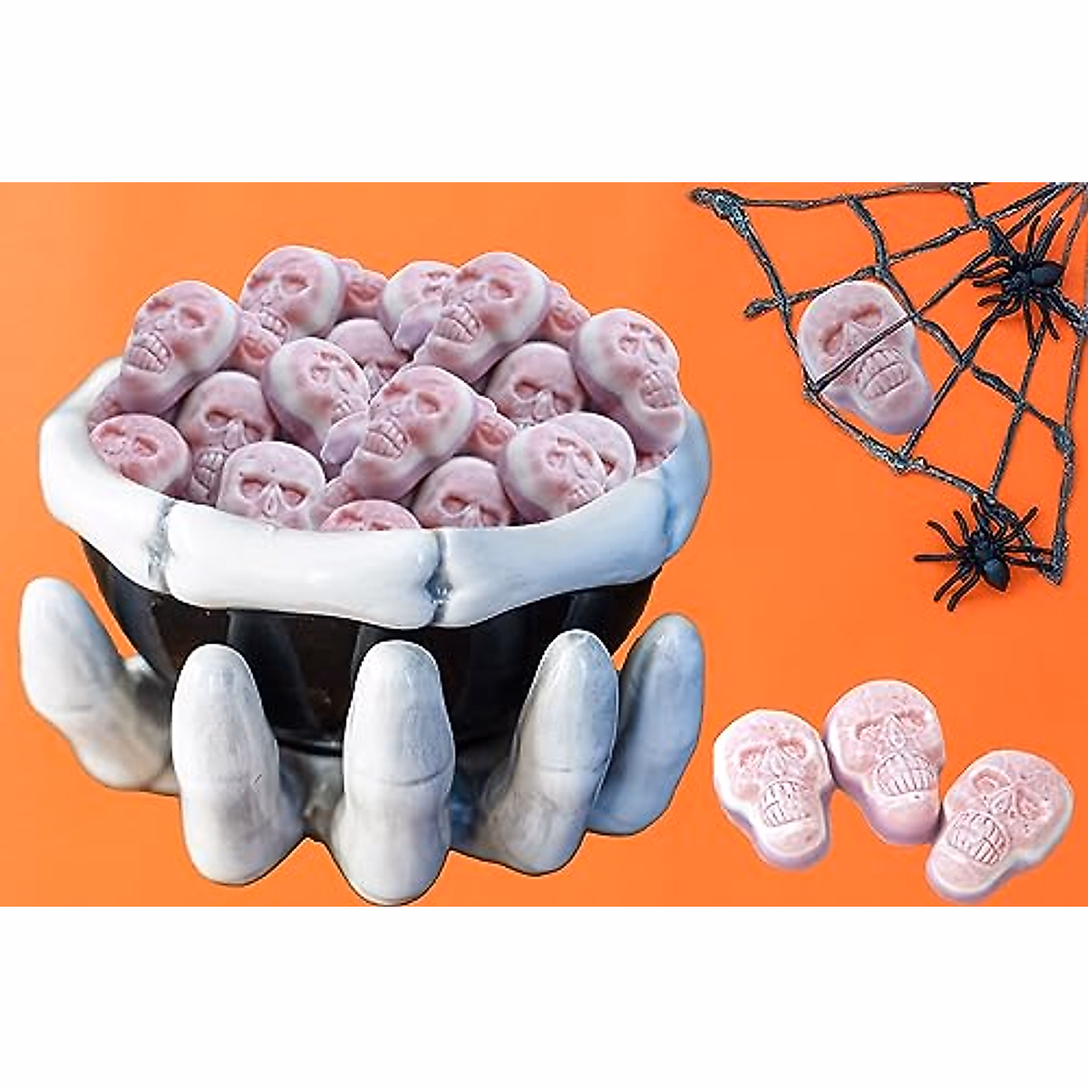 Fruidles Gummy Skulls Halloween Candy, Trick-Or-Treat Party Bag Fillers, Party Favor (Half-Pound
