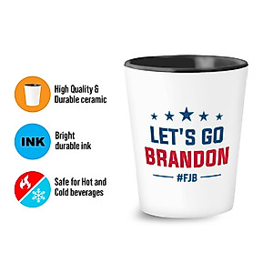 Bubble Hugs Politics Shot Glass 1.5oz - Let's Go Brandon #FJB - FJB Sarcastic Politican Trump Vote American Election Anti Biden Government Liberals