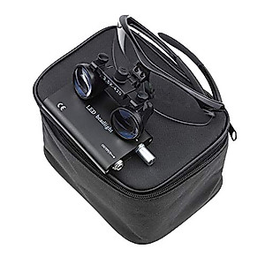 Bestlife 3.5x420mm DentaL Medical Binocular Loupes with Head light Lamp (Black),